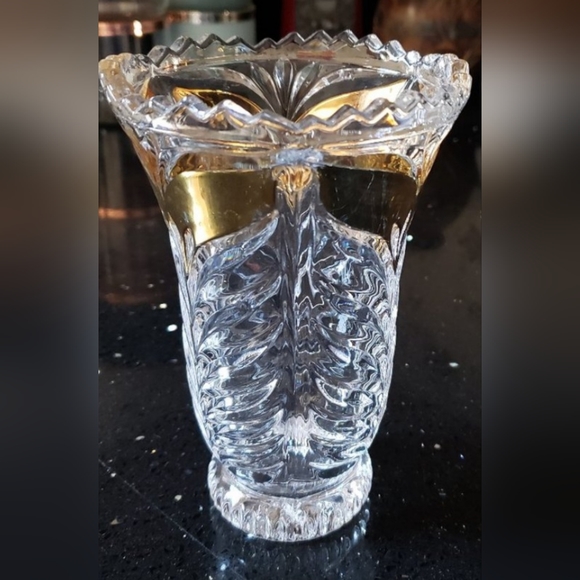 Vintage Anna Hutt Bleikristall | Accents | Vintage Gold Trimmed Crystal ...